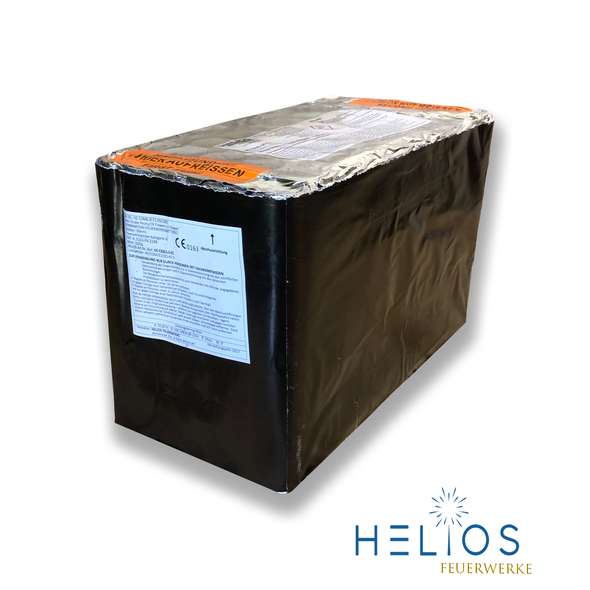 CB silver whirls + red strobe mines HELIOS Feuerwerke GmbH